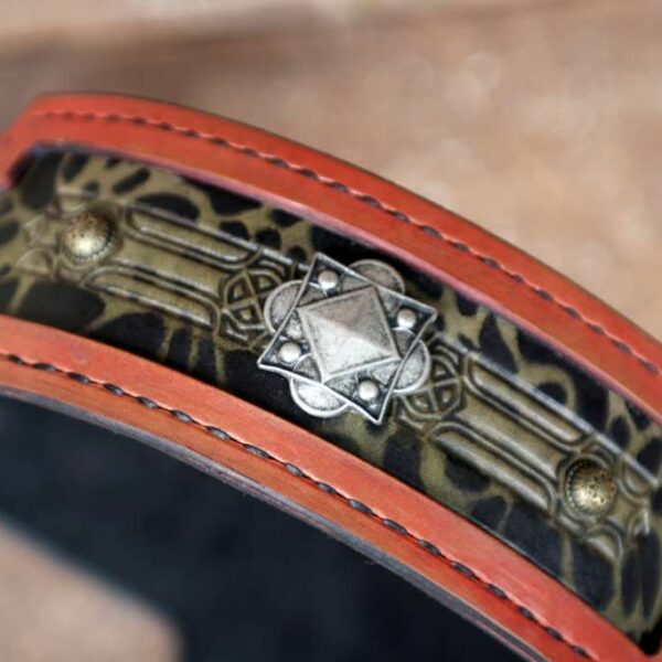 RAGNAR | Viking warrior leather dog collar with name - Sauri Dog Collars